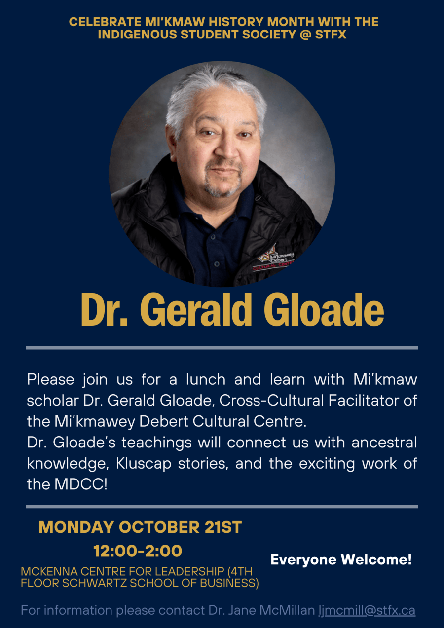 Lunch and Learn with Dr. Gerald Gloade | St. Francis Xavier University